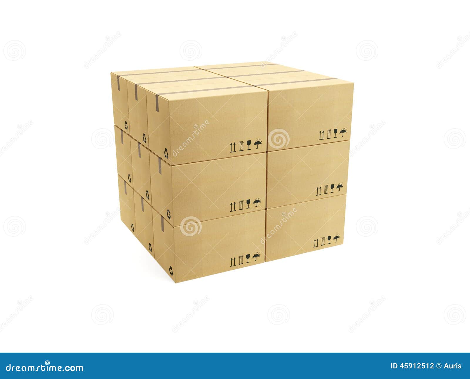 Pile of cardboard box stock illustration. Illustration of commercial ...