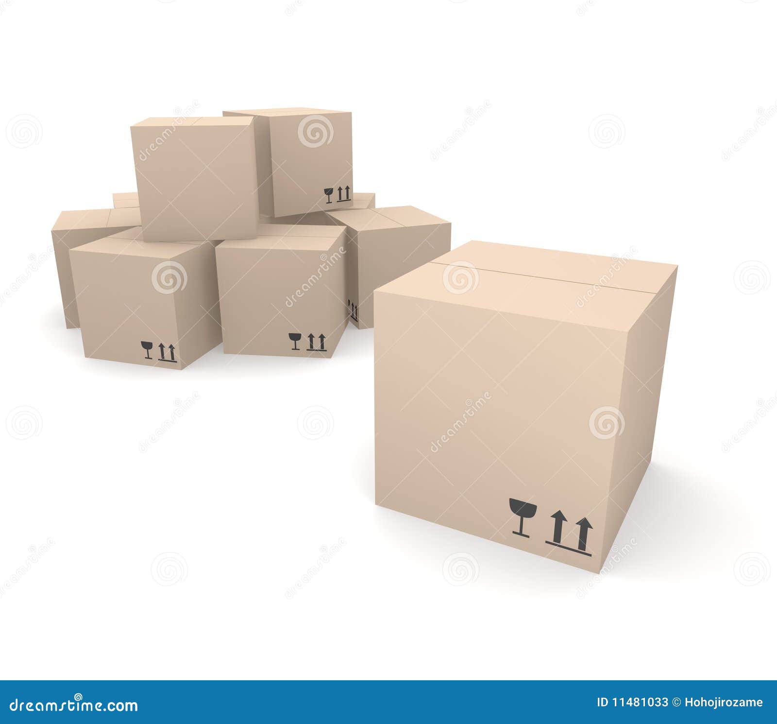 Pile of cardboard boxes stock illustration. Illustration of ...