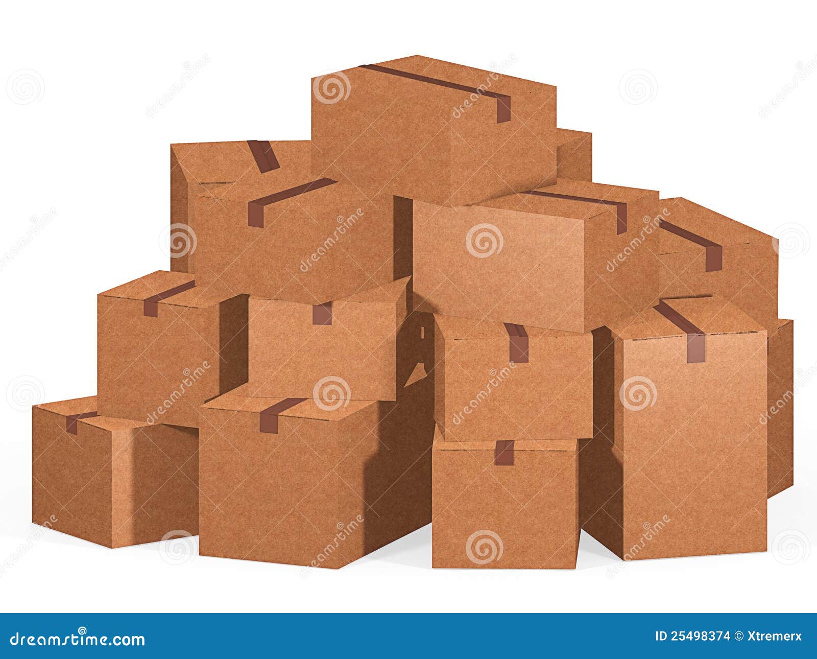 Pile of cardboard boxes stock illustration. Illustration of isolated ...