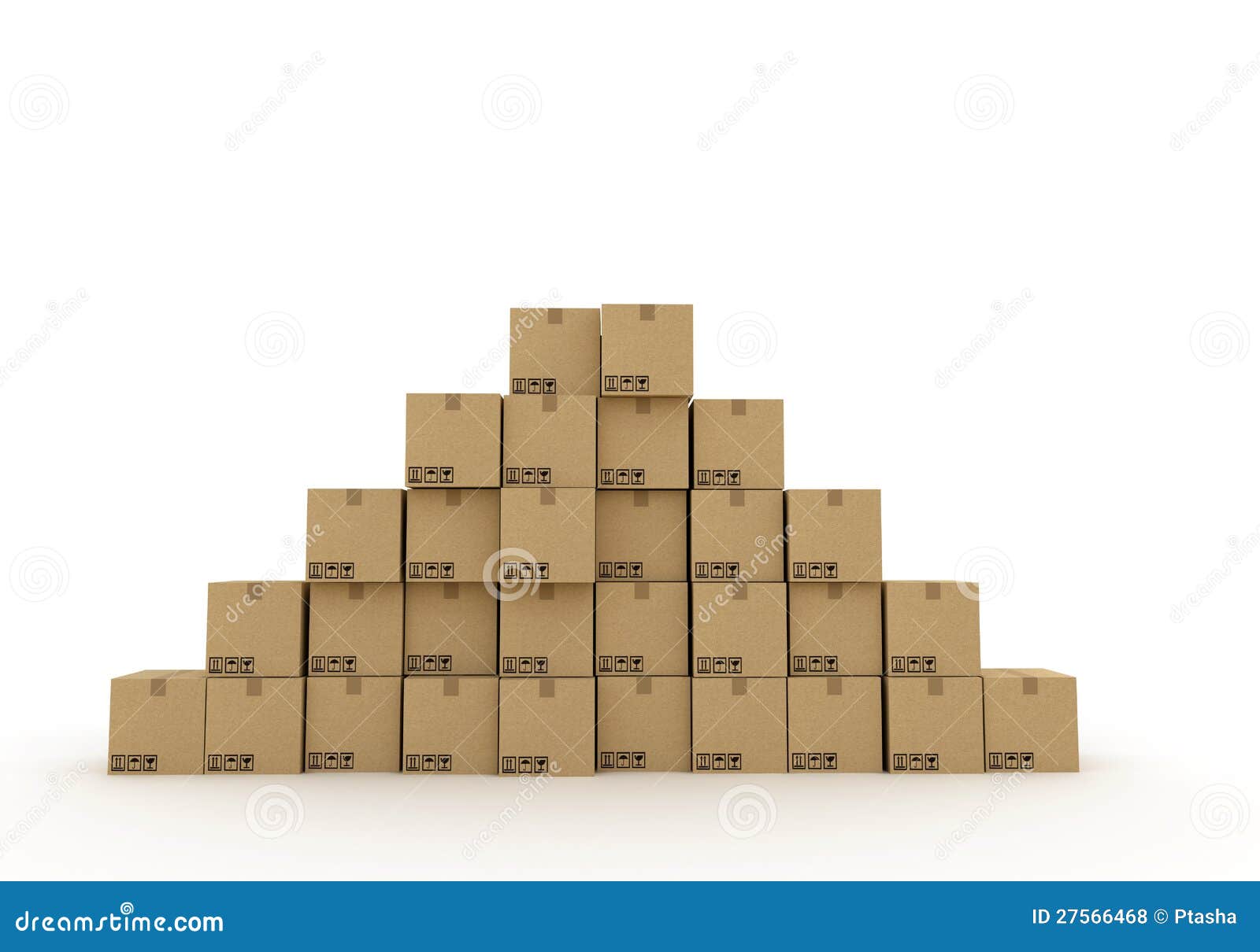 Pile Cardboard Boxes Set Vector Illustration | CartoonDealer.com #95922080