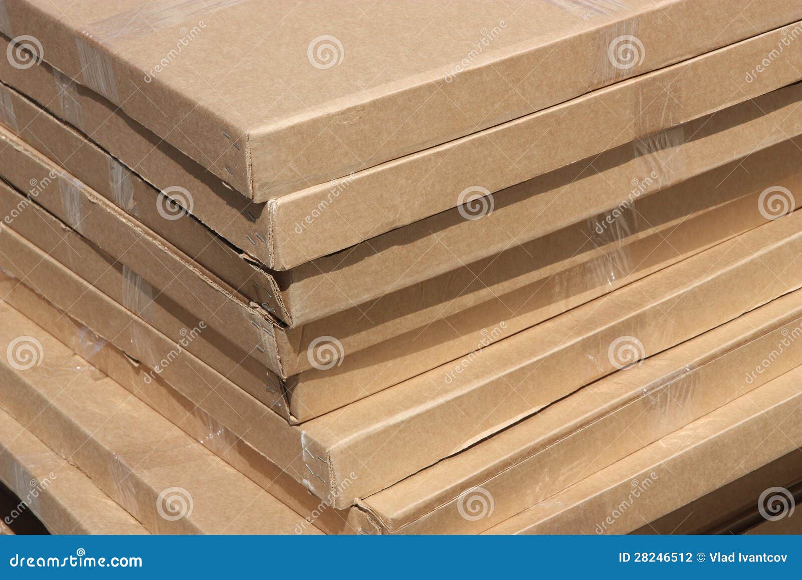 Pile of cardboard boxes. stock photo. Image of transportation - 28246512
