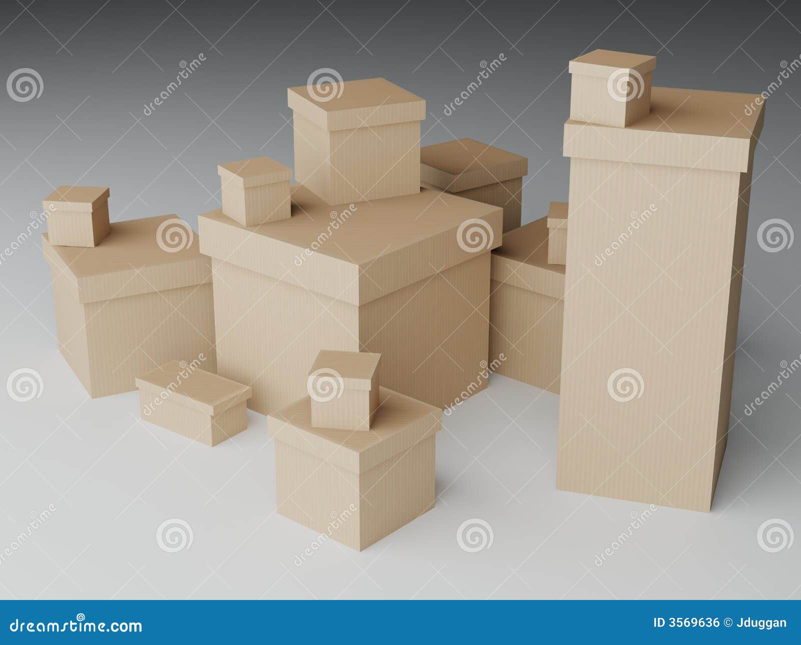 A pile of cardboard boxes stock illustration. Illustration of digital ...