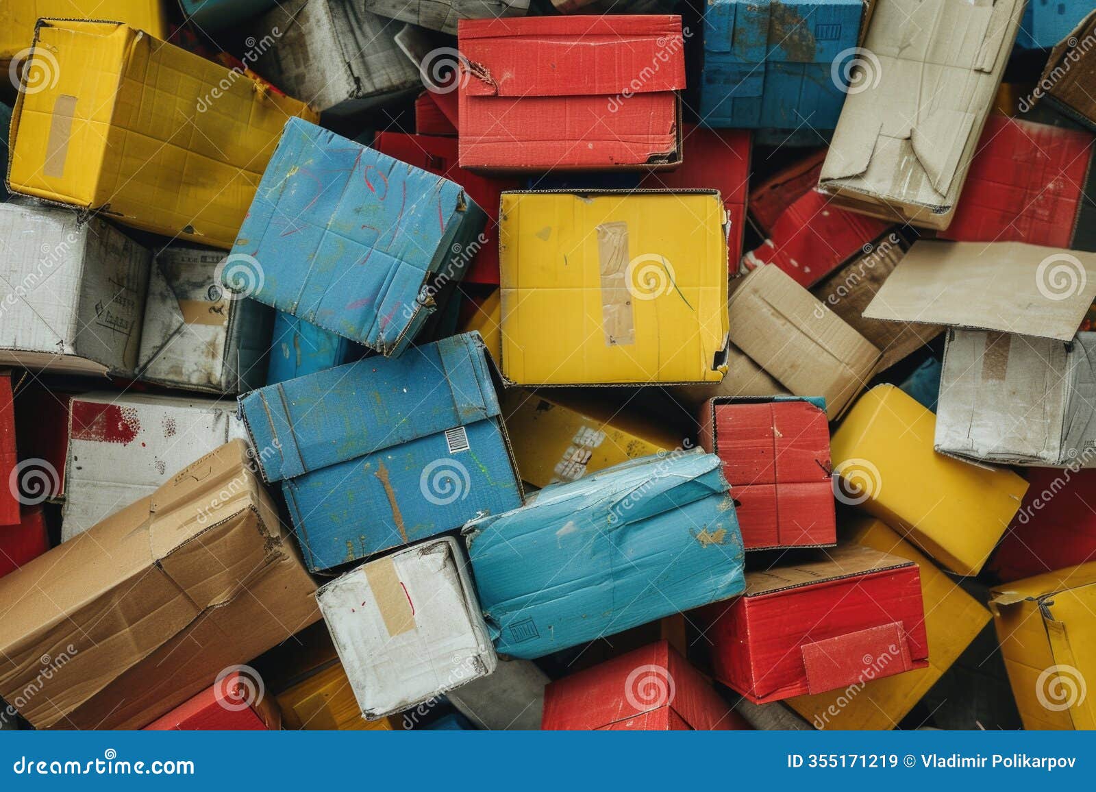 A Pile of Cardboard Boxes Stacked on Top of Each Other. Suitable for ...