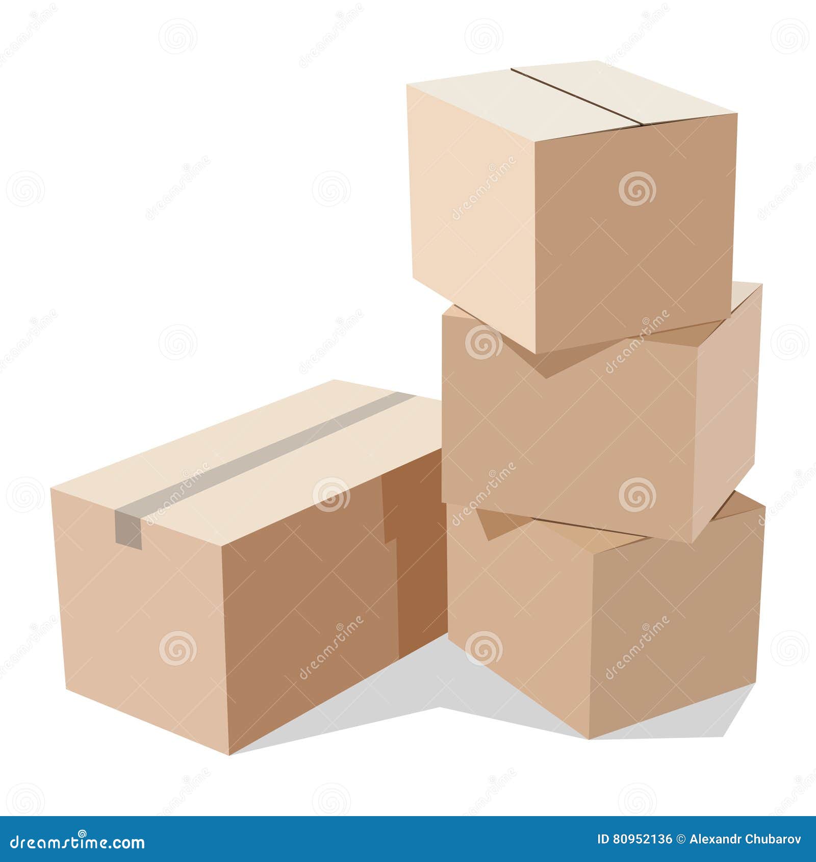 Pile of cardboard boxes stock vector. Illustration of crate - 80952136