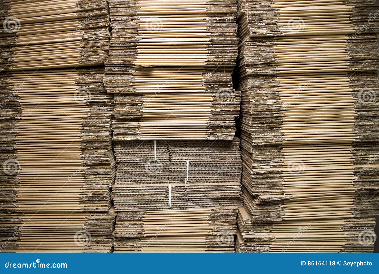 Pile of cardboard stock photo. Image of packing, material - 86164118