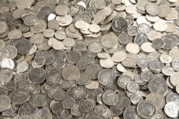 Pile of cash coins stock image. Image of heap, currency - 10248525