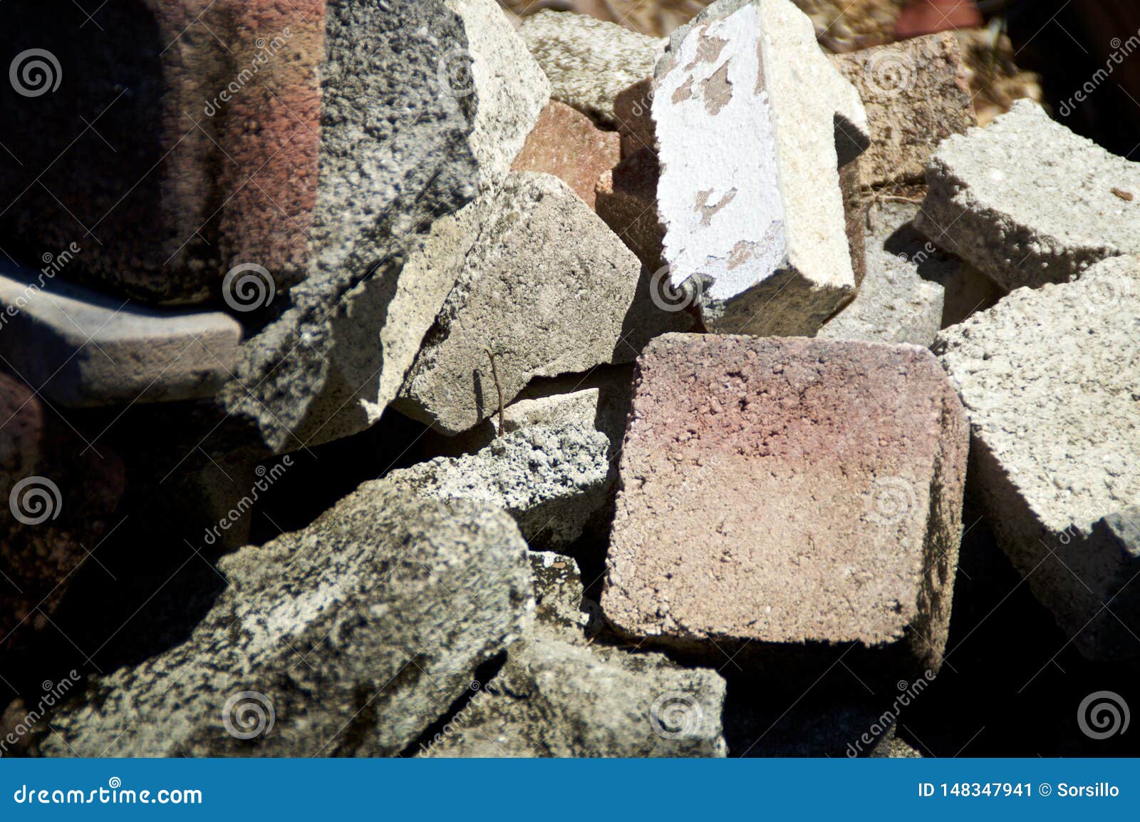 Pile of Cement Bricks and Pavers Stock Image - Image of pavers ...