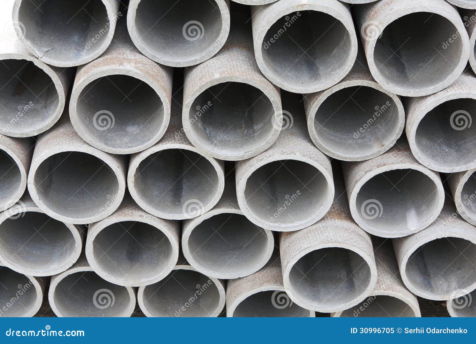 Pile of cement pipes stock image. Image of tubes, pipes - 30996705
