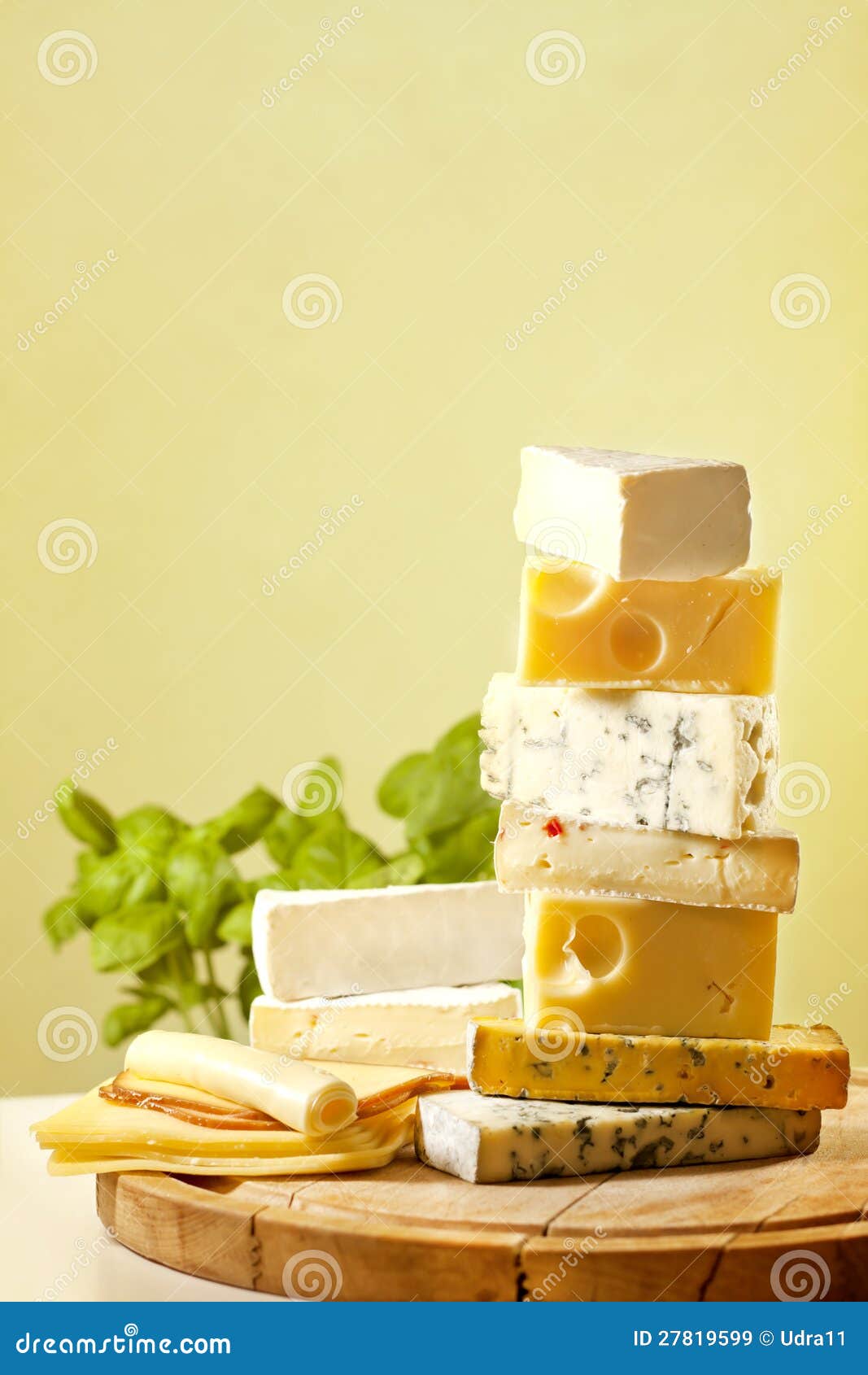 Pile of Cheese Many Various Types Stock Image - Image of gourmet, basil ...