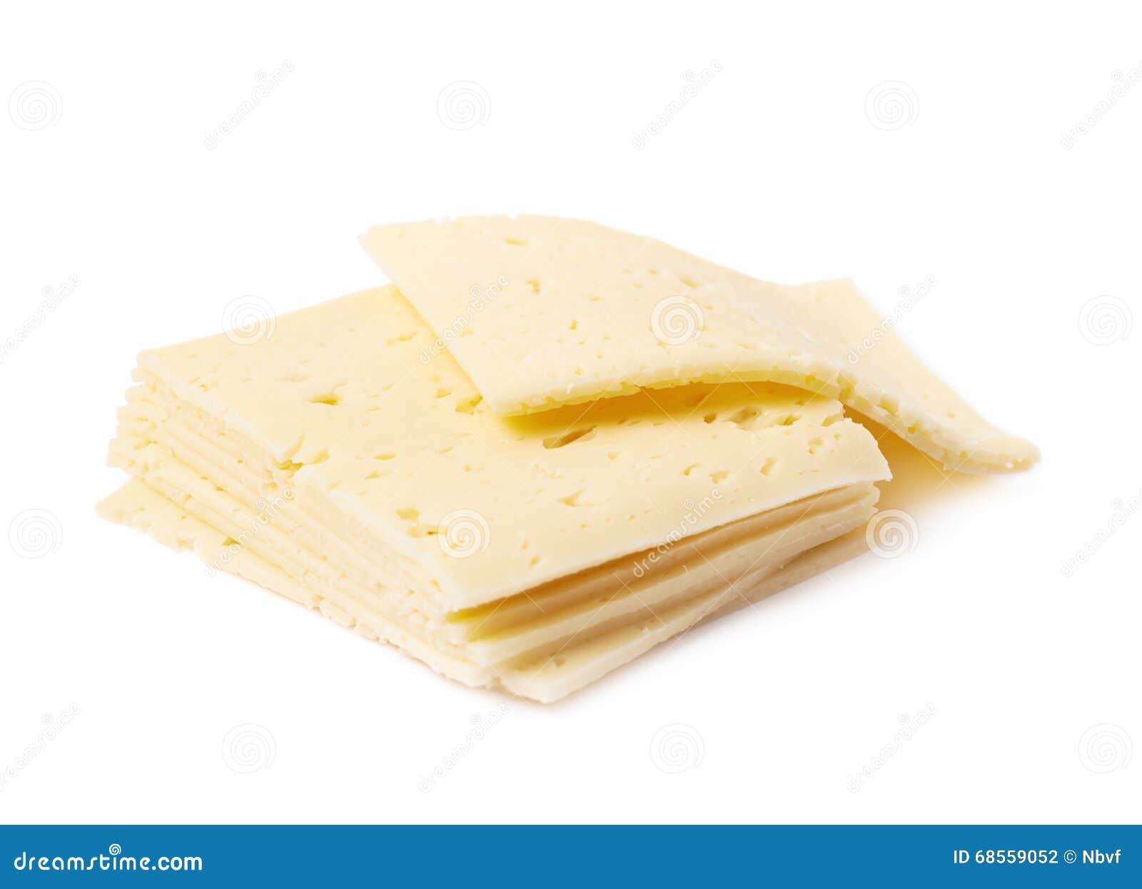 Pile of Cheese Slices Isolated Stock Photo - Image of studio, appetizer ...