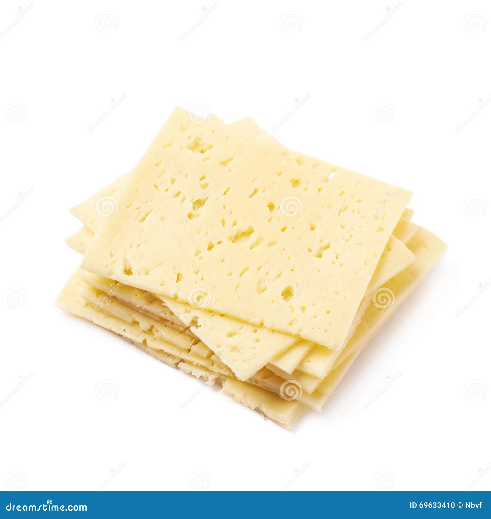 Pile of Cheese Slices Isolated Stock Photo - Image of chopped, object ...