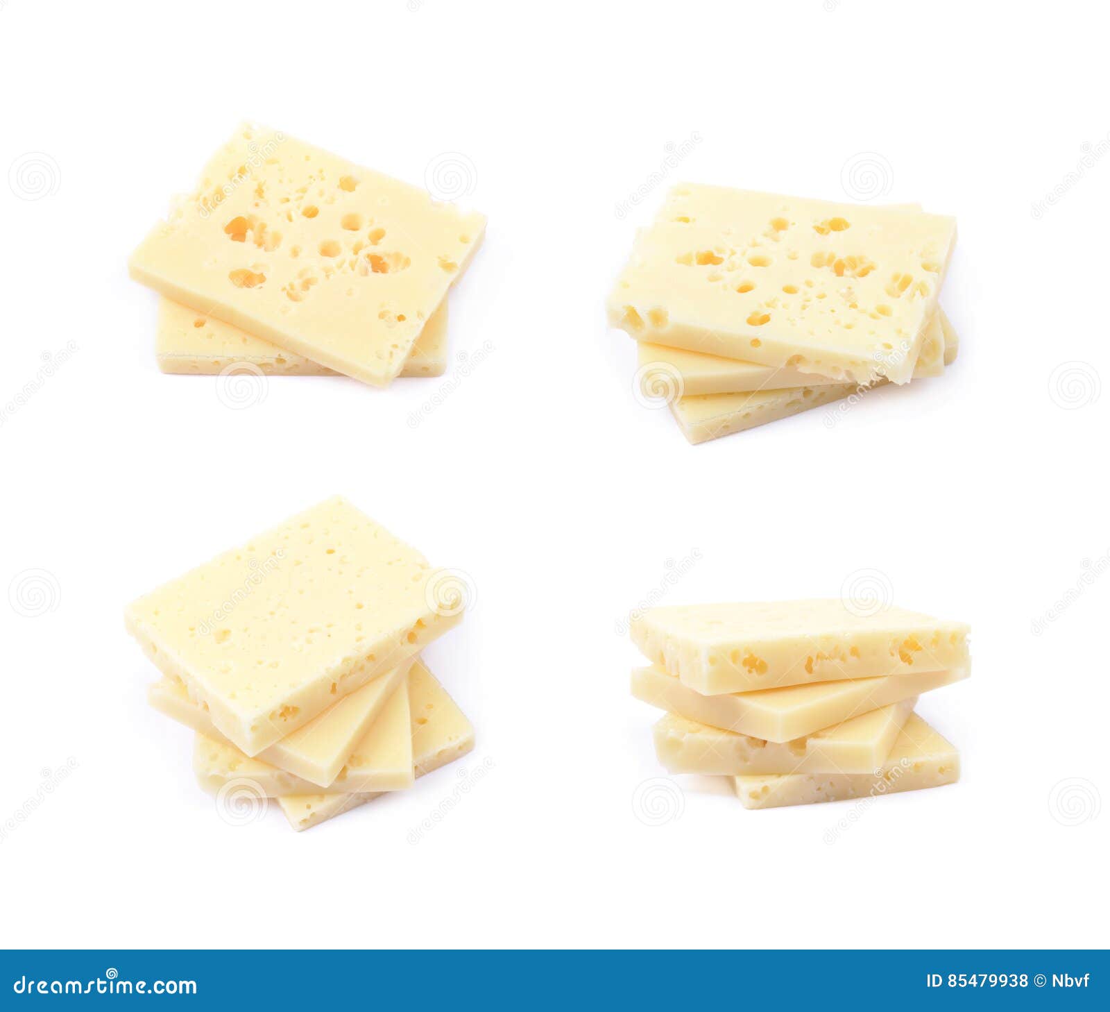Pile of Cheese Slices Isolated Stock Photo - Image of closeup, fresh ...