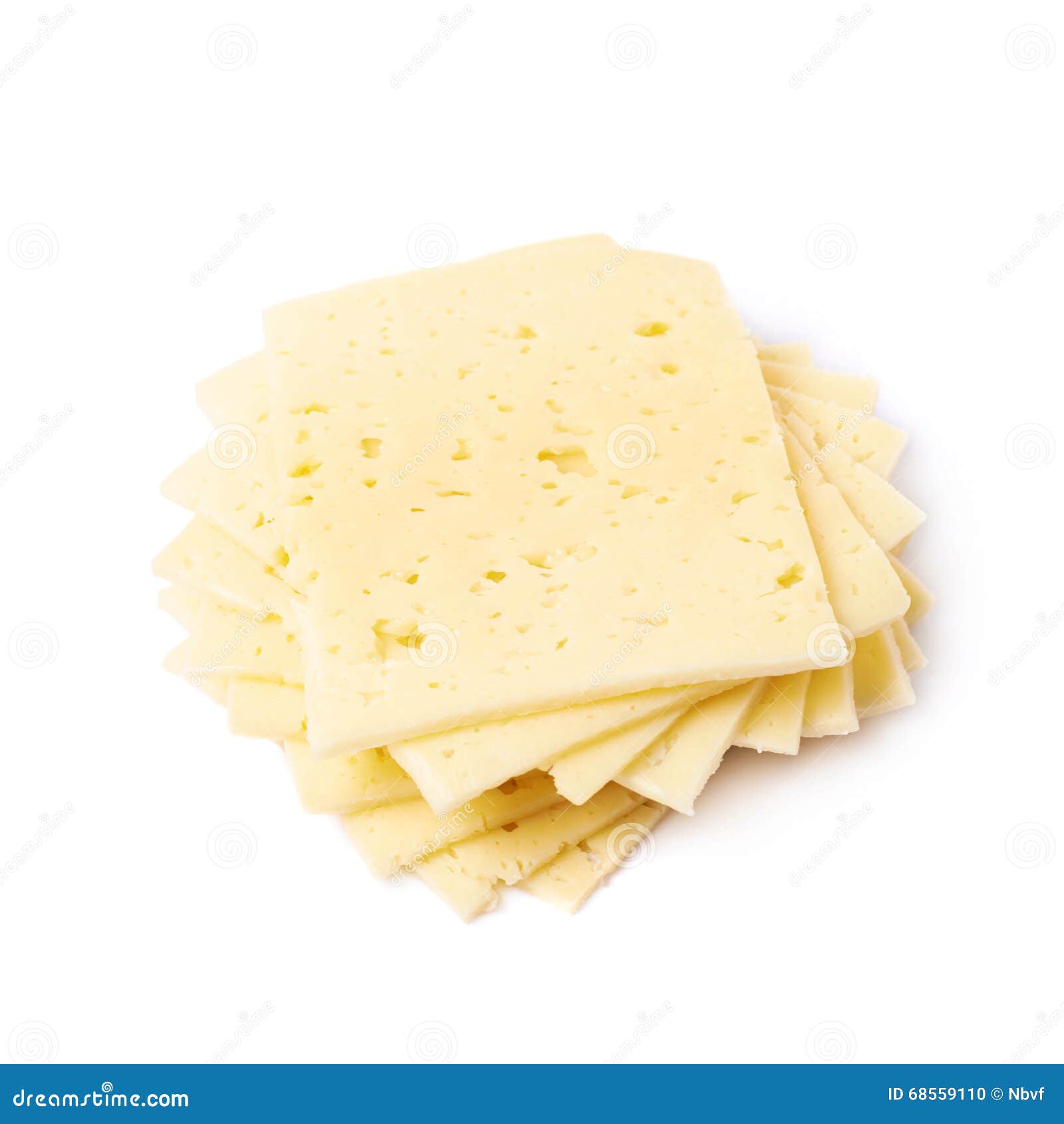 Pile of Cheese Slices Isolated Stock Photo - Image of appetizer ...