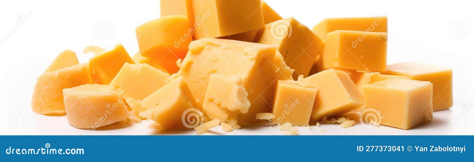 Pile of Cheese on a White Background. Generative AI Stock Illustration ...