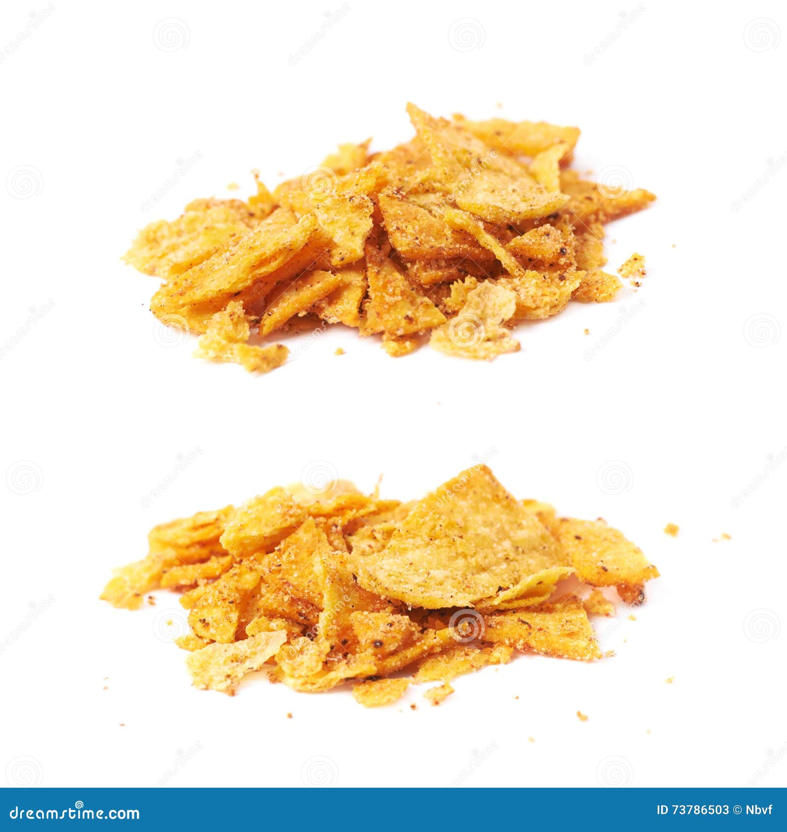 Pile of Chips Crumbles Isolated Stock Image - Image of salty, isolated ...