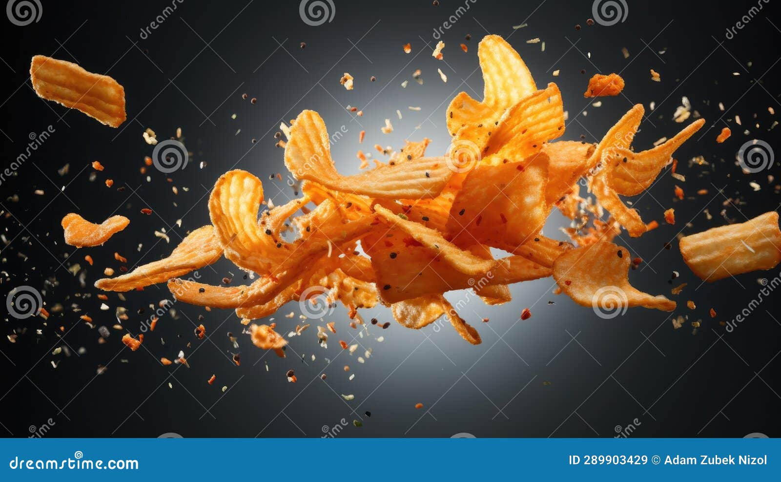 A pile of chips falling stock illustration. Illustration of salty ...