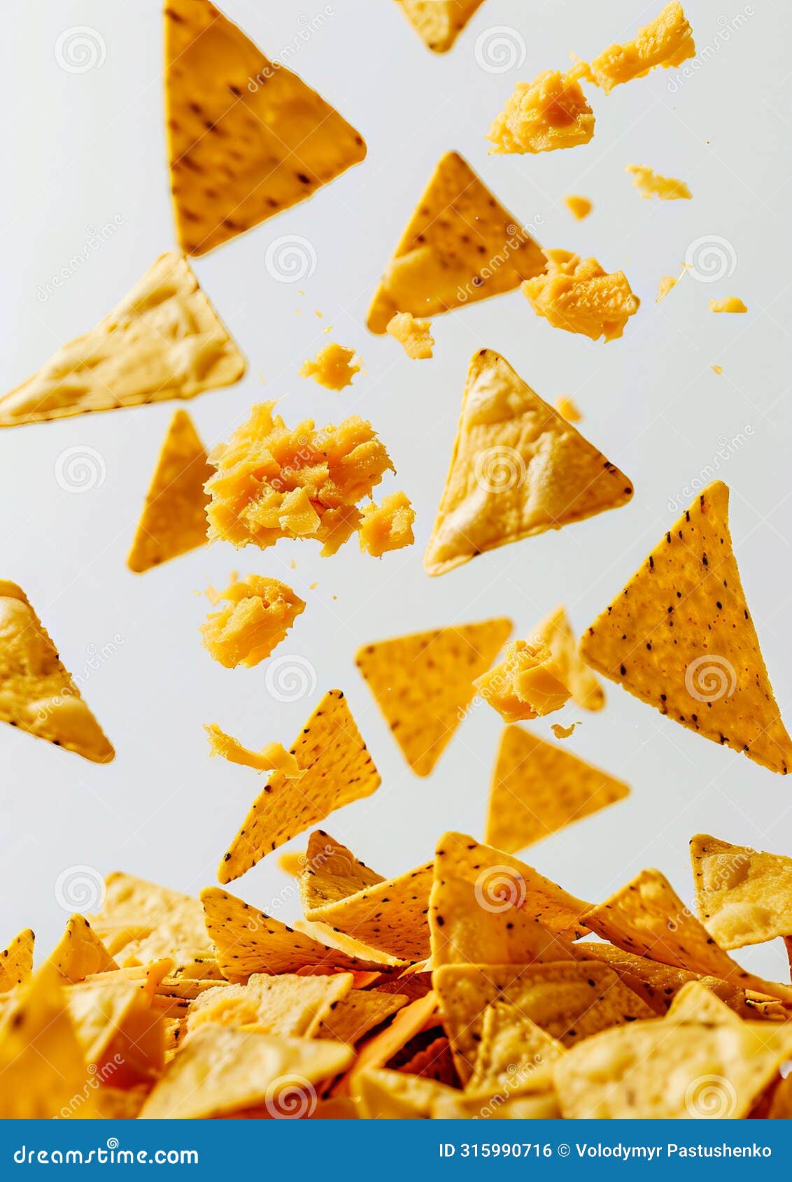 A Pile of Chips Falling from the Sky Stock Photo - Image of falling ...