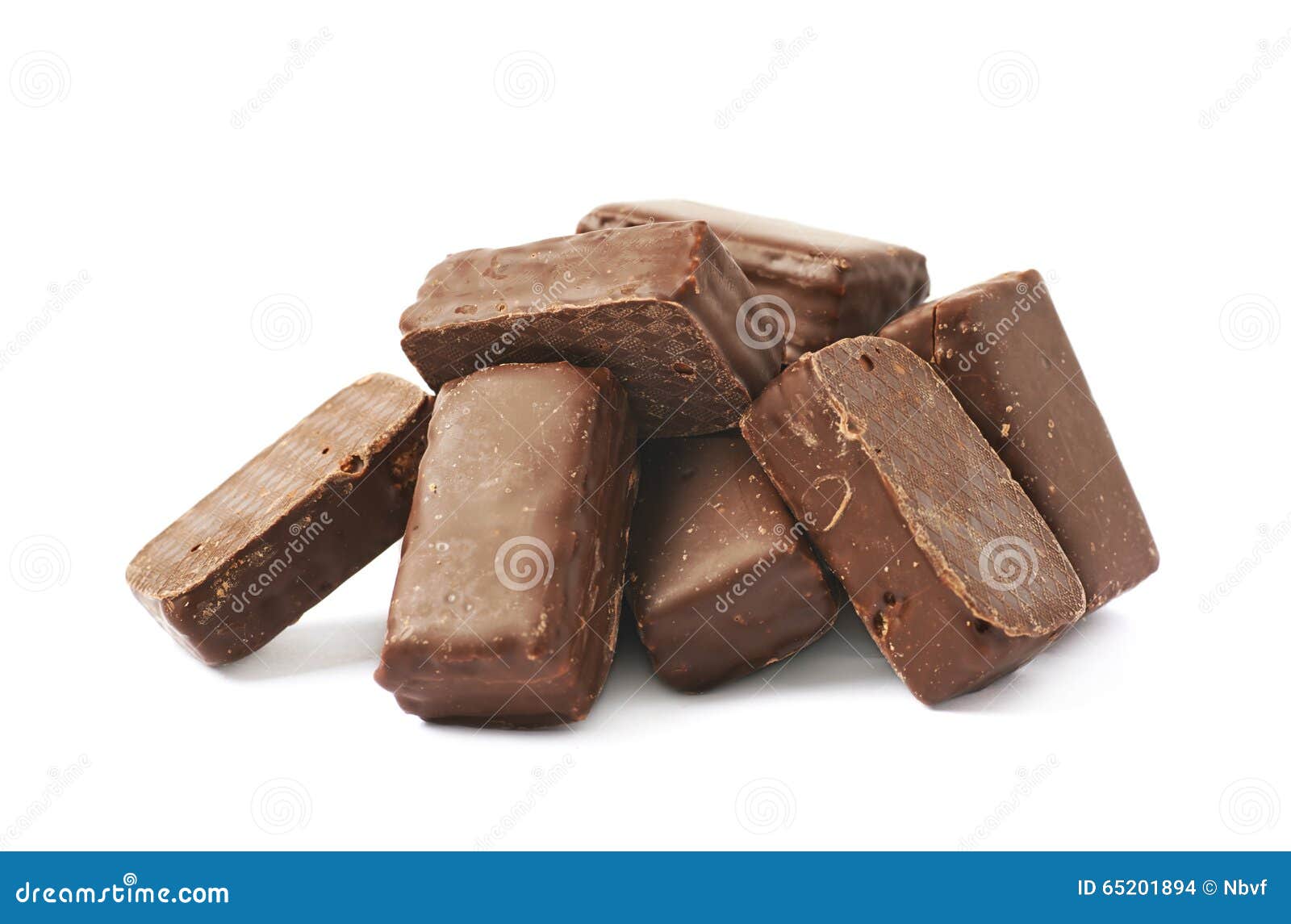 Pile of Chocolate Candies Isolated Stock Photo - Image of object ...