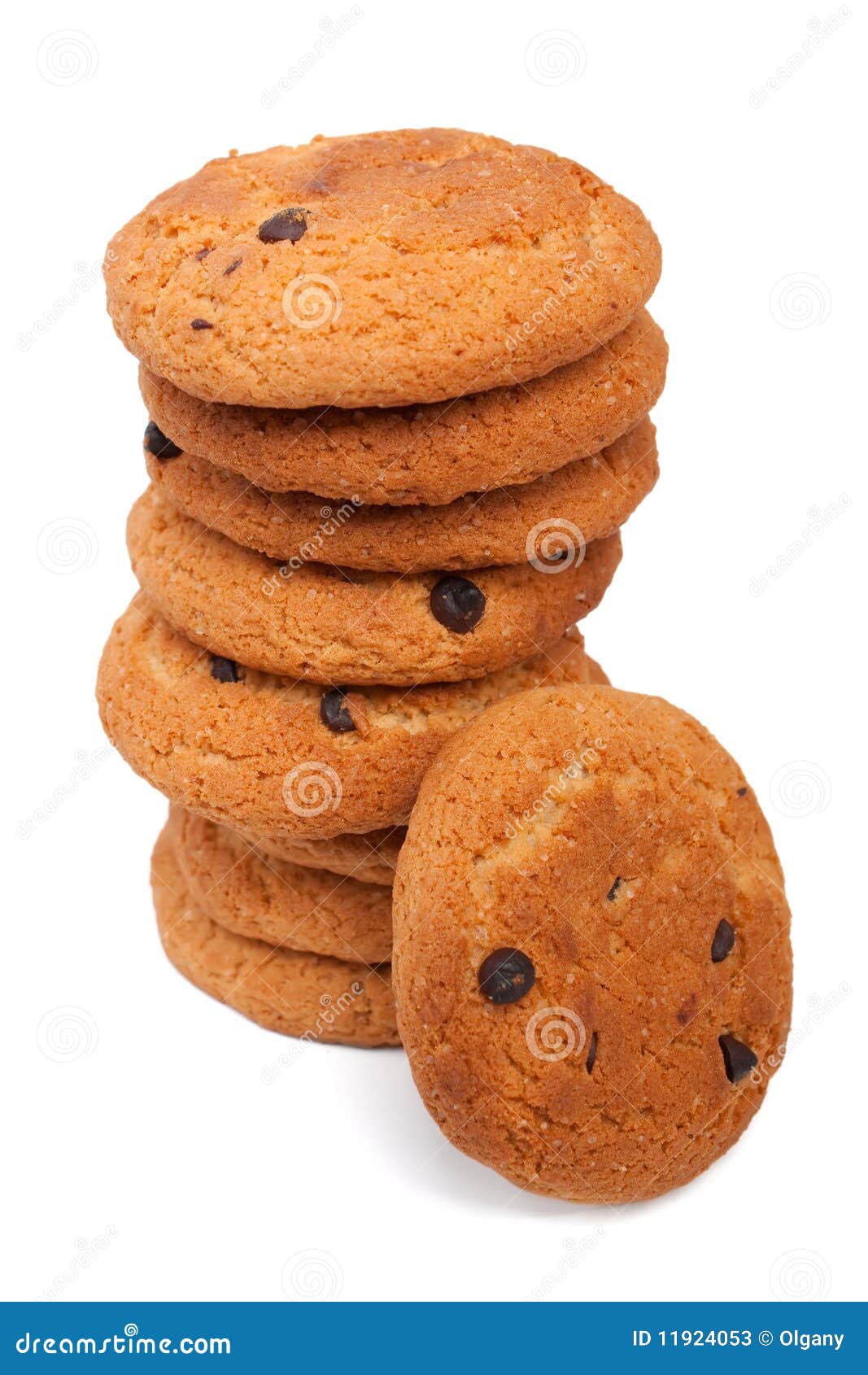 Pile of Chocolate Chip Cookies Stock Image - Image of biscuit, junk ...