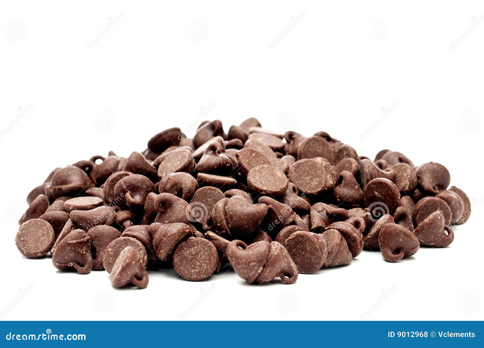 A pile of chocolate chips stock photo. Image of chocolate - 9012968