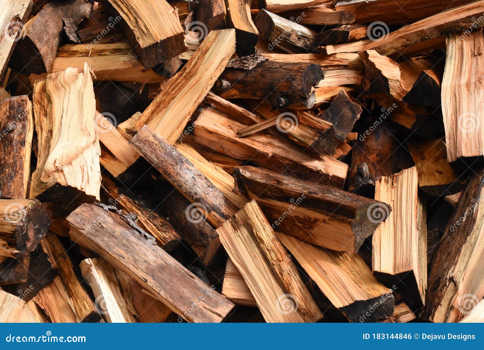 Pile of Chopped Firewood Ready for Stacking Stock Photo - Image of ...