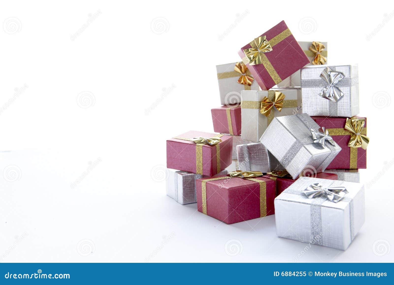 Pile of Christmas Presents stock image. Image of horizontal - 6884255