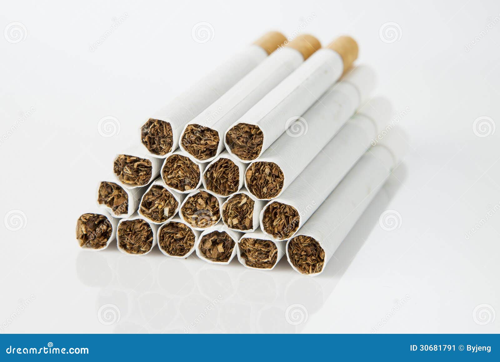 Pile of cigarettes stock image. Image of abuse, nicotine - 30681791