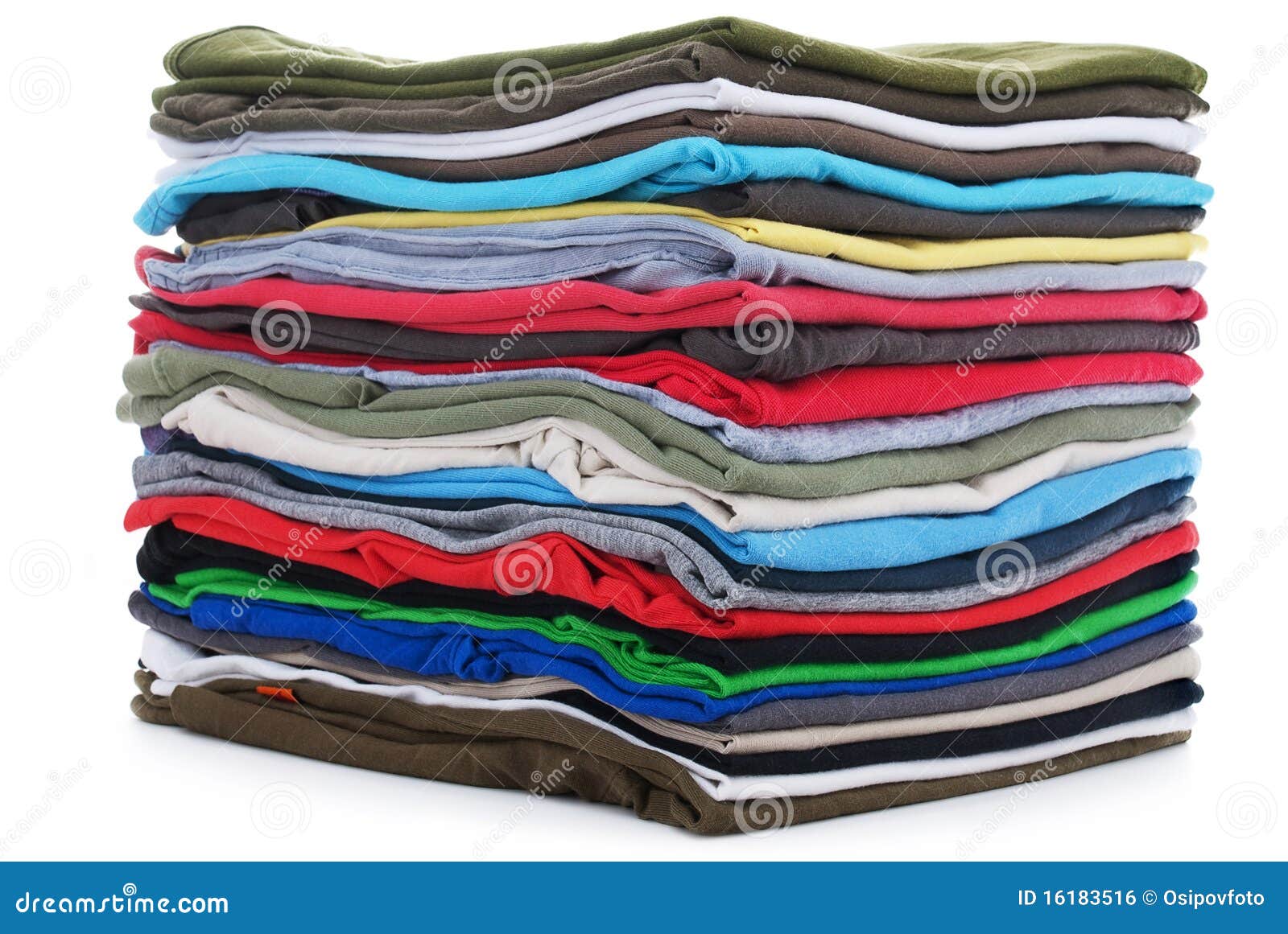 Pile of clean tee-shirts stock photo. Image of gray, green - 16183516