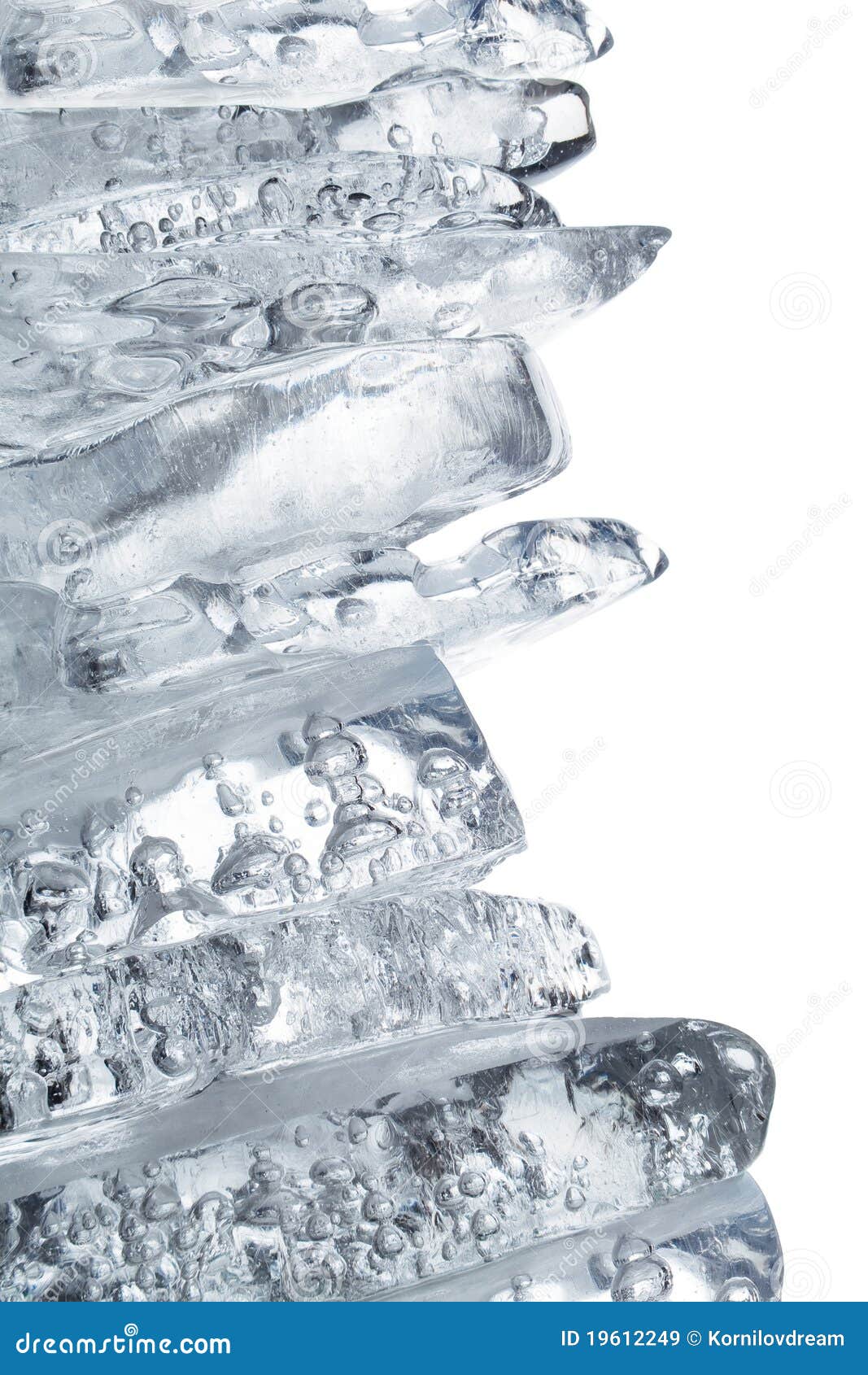 Pile of clear ice stock image. Image of refrigerate, clean - 19612249