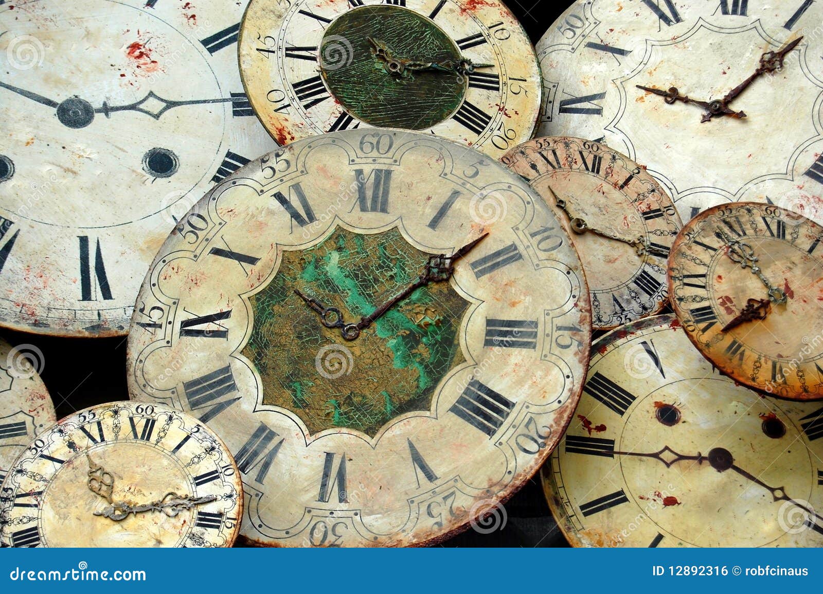 Pile of Clock Faces stock photo. Image of deadline, hand - 12892316