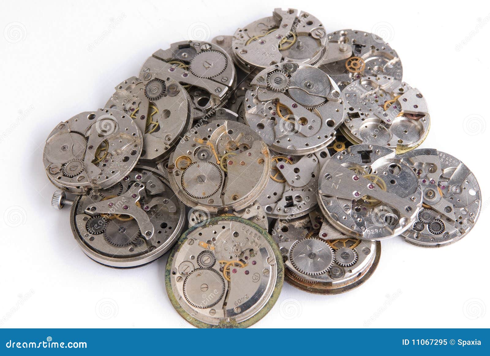 Pile of clockwork stock image. Image of chronometer, timepiece - 11067295