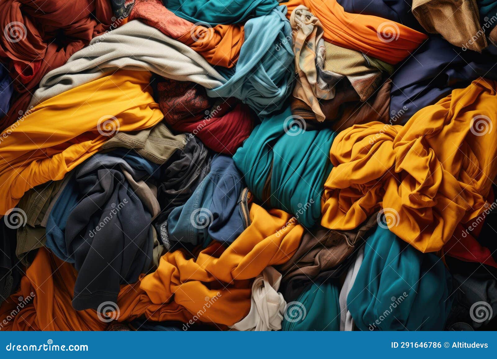 A Pile of Clothes Sorted by Color Ready To Be Packed Stock Photo ...