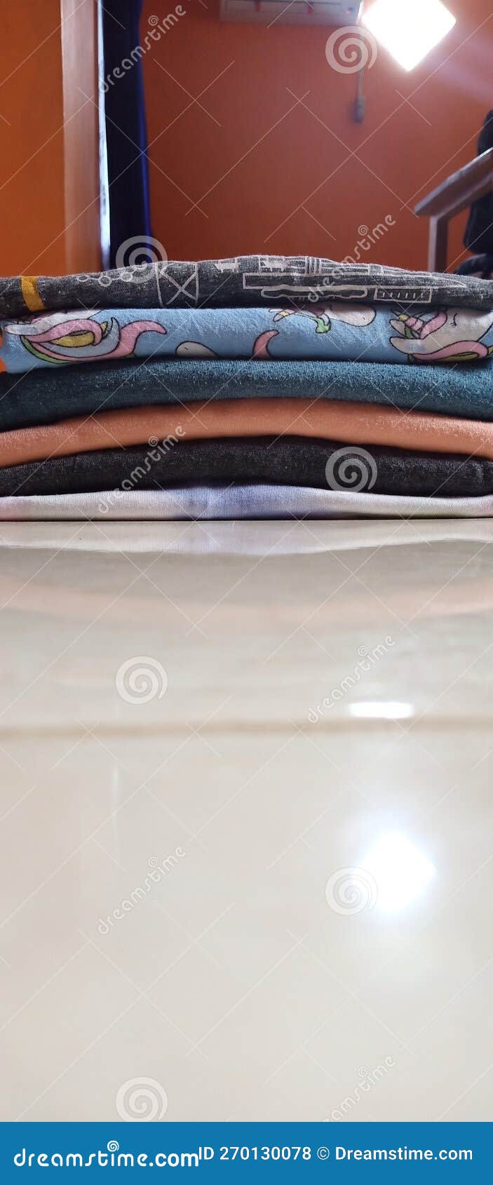 Pile of Clothes on the White Floor Stock Photo - Image of white, floor ...