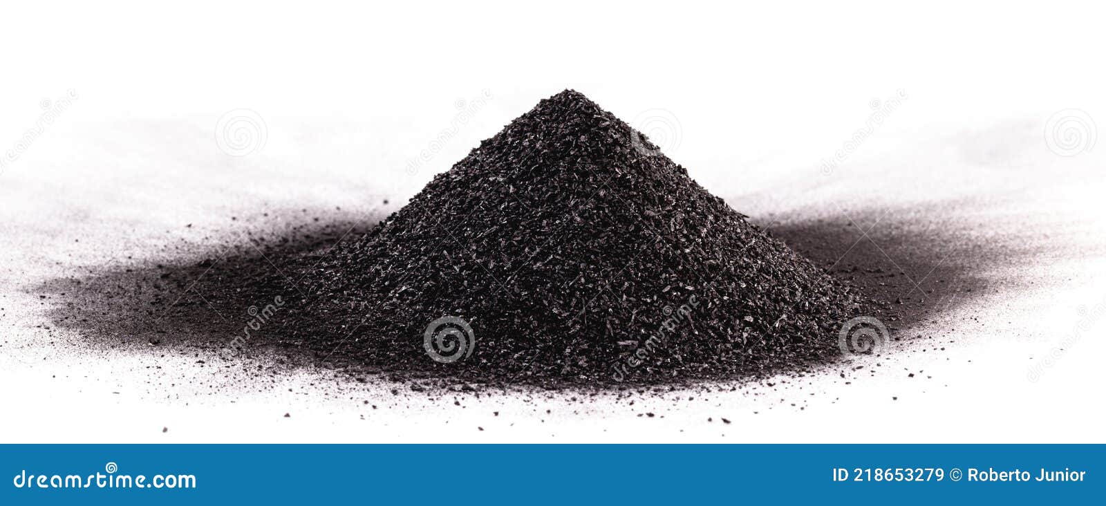 Pile of Coal Dust Isolated on White Background Stock Image - Image of ...
