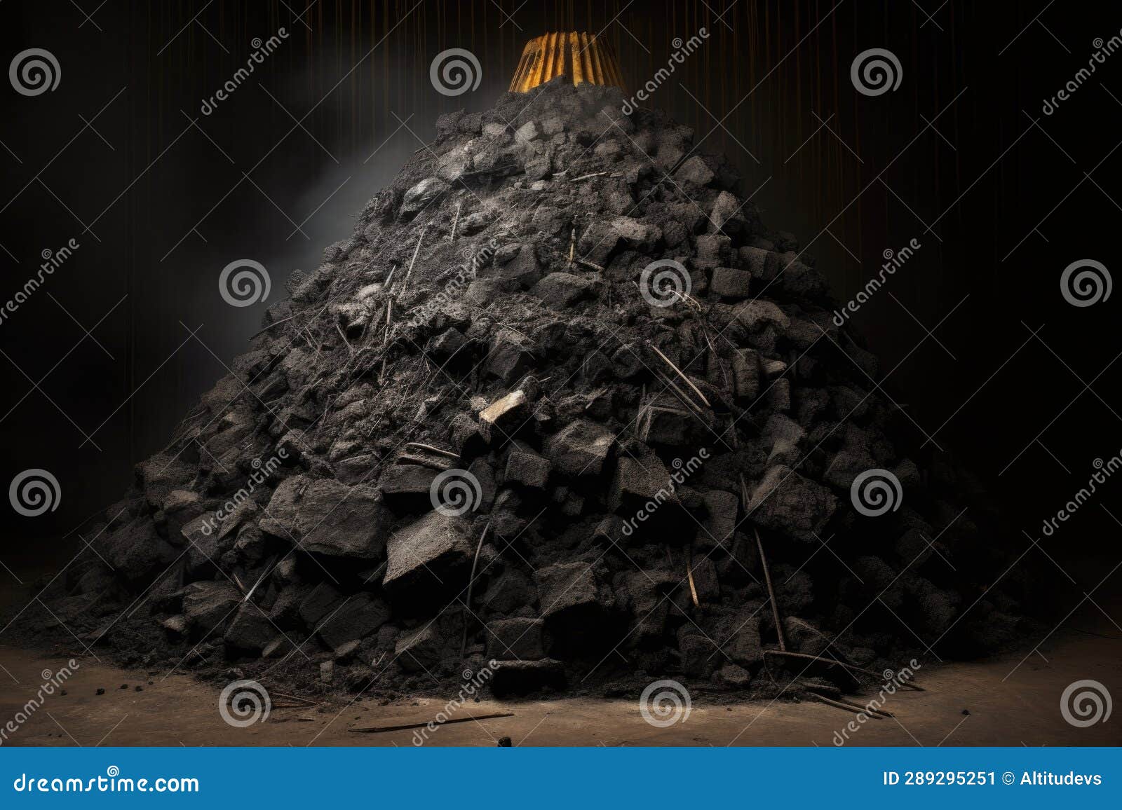 Pile of Coal Extracted from the Mine Stock Image - Image of natural ...
