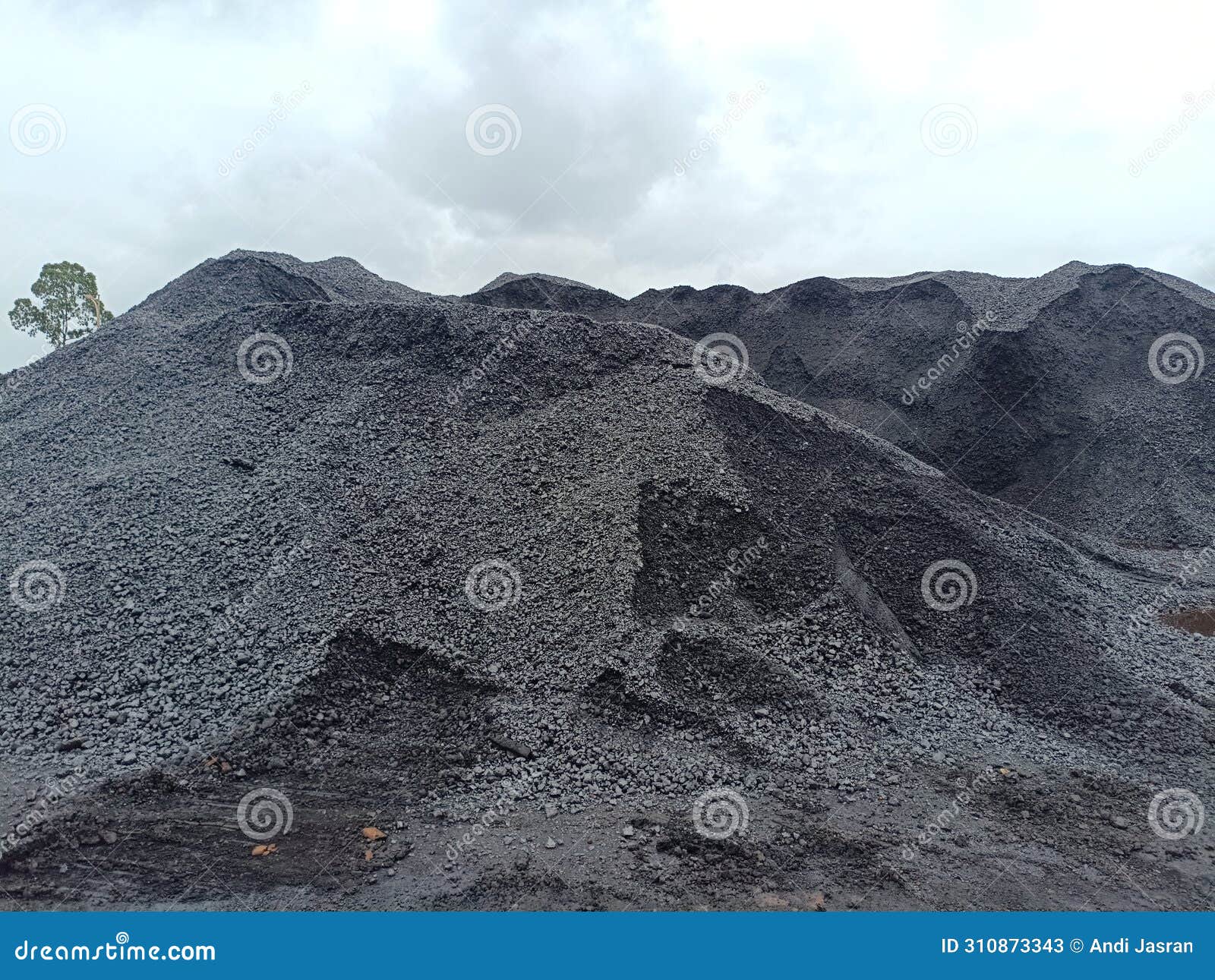 Pile of Coal at an Industrial Company Stock Image - Image of business ...