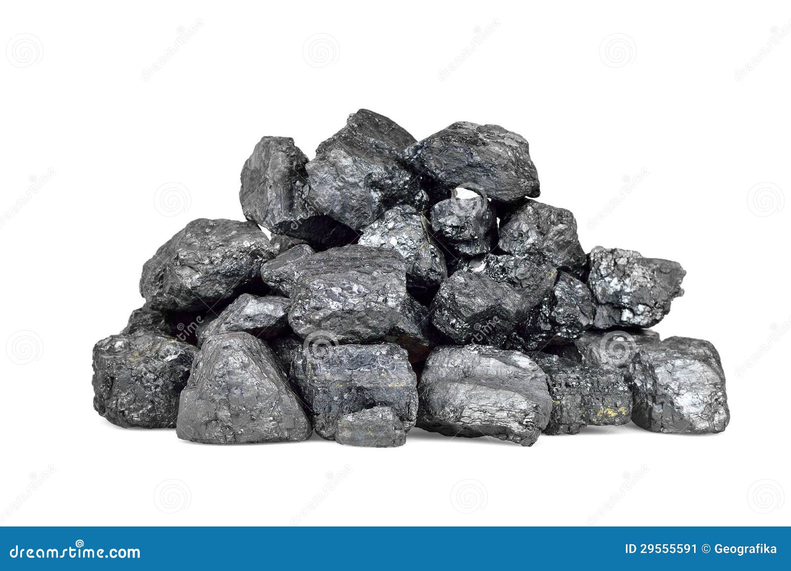 Coal Isolated On White Background. Royalty-Free Stock Photography ...