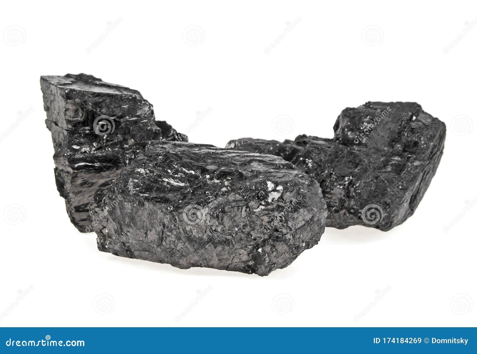 Pile of Coal Isolated on White Background Stock Image - Image of ...