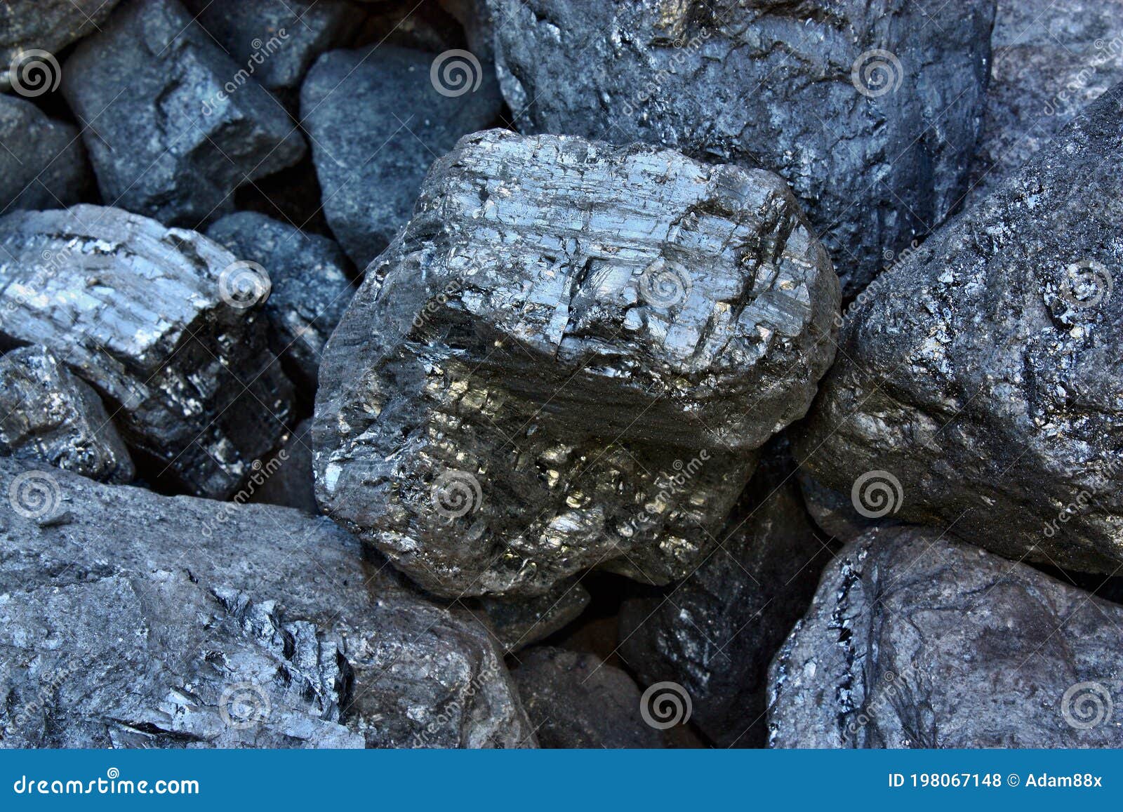 Pile of coal stock photo. Image of environment, horizontal - 198067148