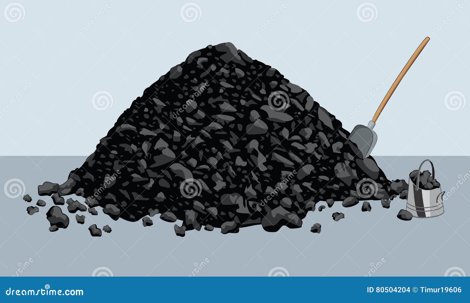 Lump Of Coal Icon. Clipart Image Vector Illustration | CartoonDealer ...