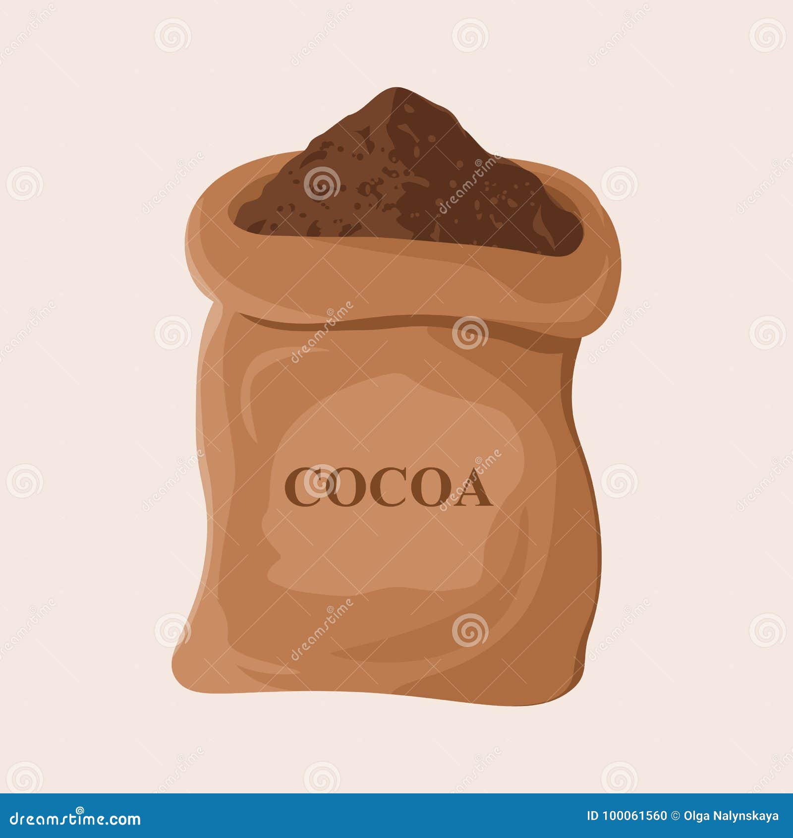 Pile Cocoa Powder Vector Illustration | CartoonDealer.com #100061762