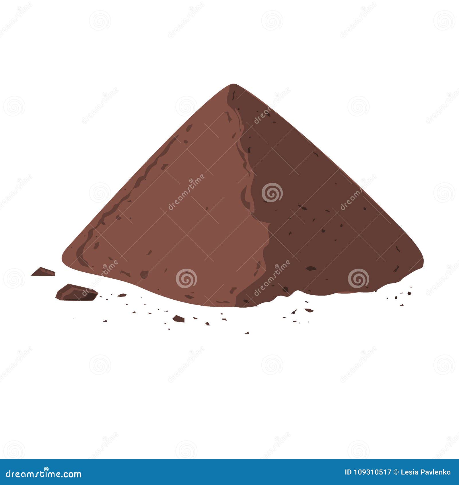 Cocoa Powder With Cocoa Beans And Pods Isolated On White Background ...