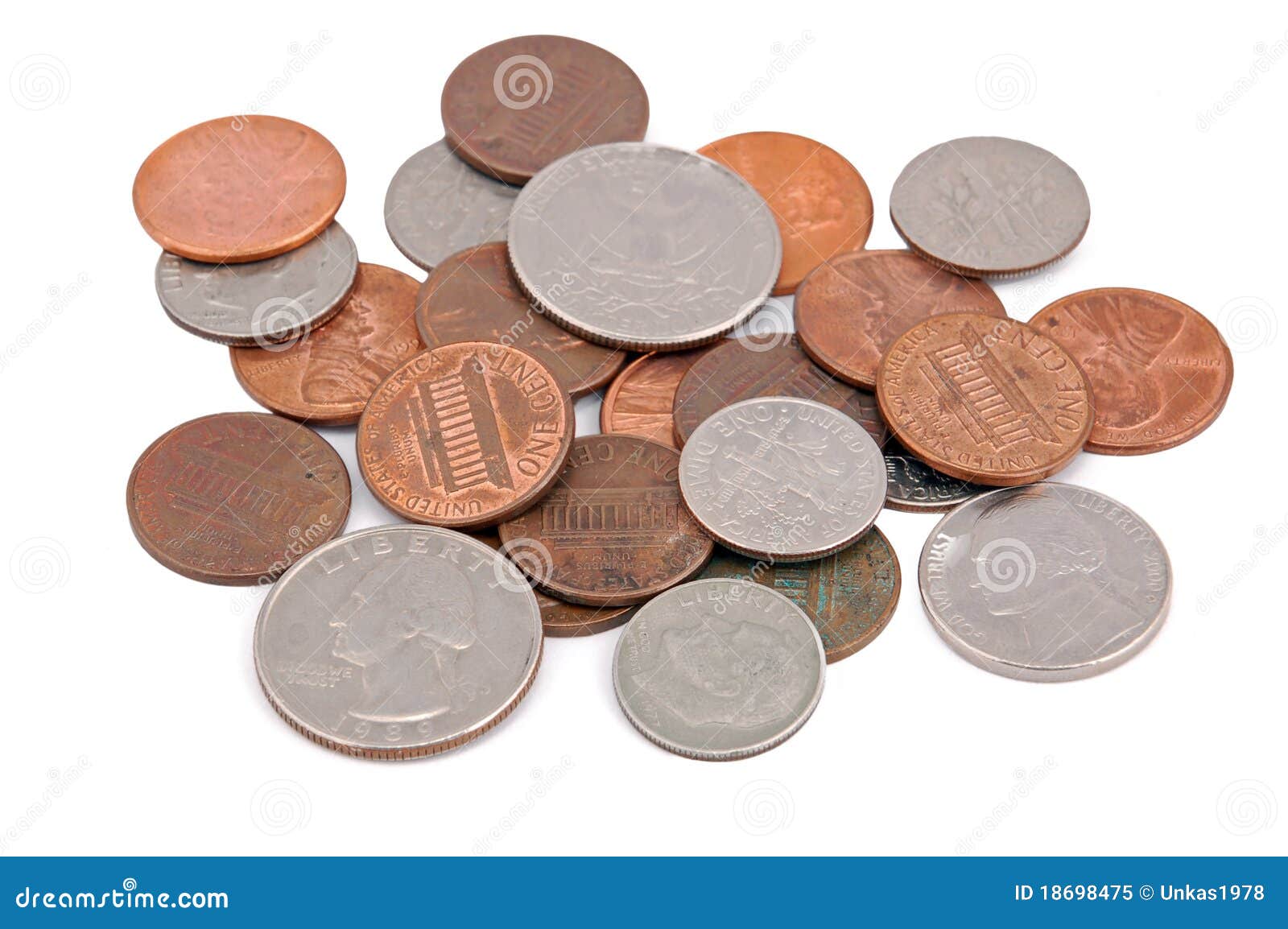 Pile of coin stock image. Image of isolated, coins, collection - 18698475