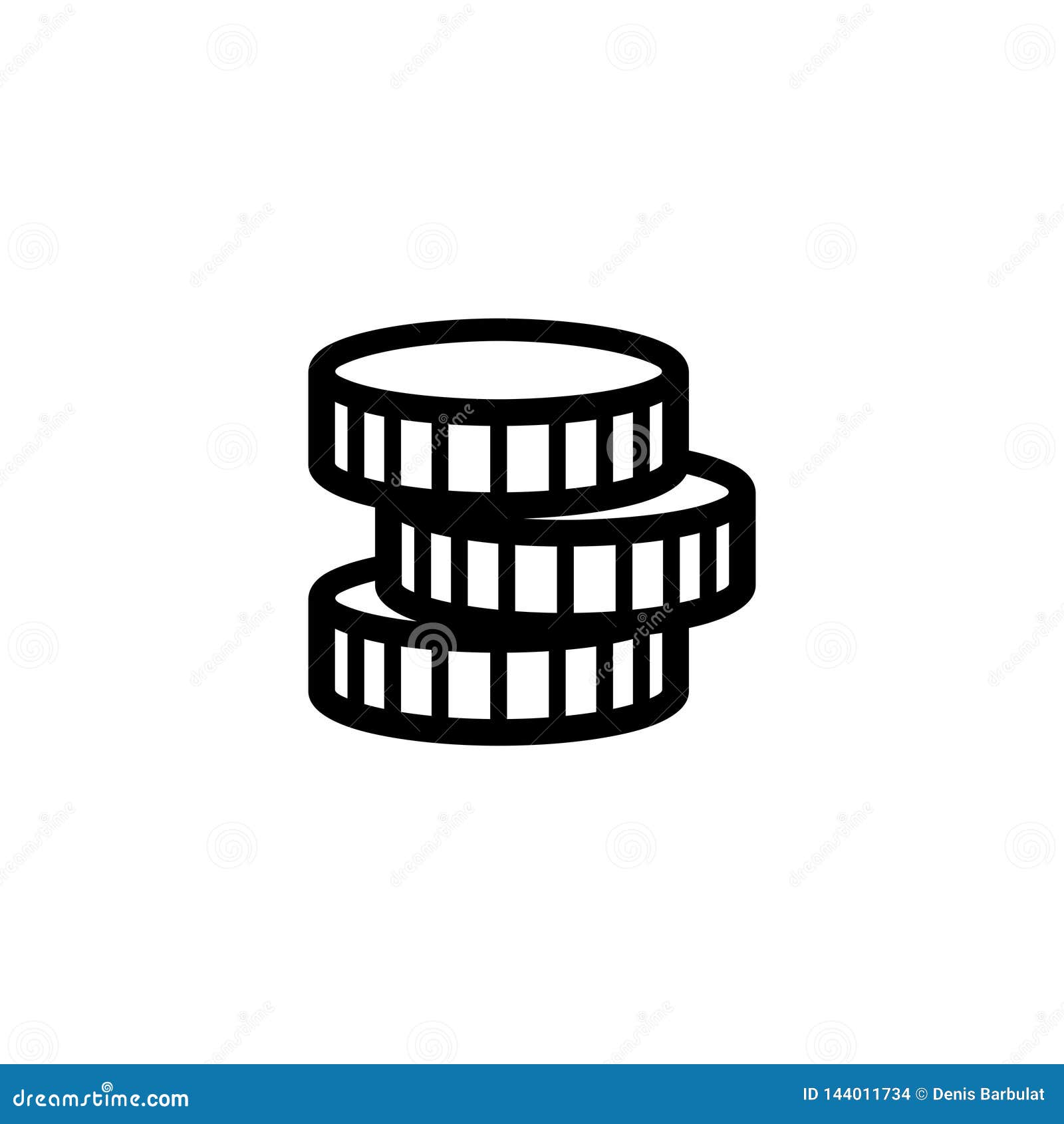 Pile of coins icon stock vector. Illustration of economy - 144011734
