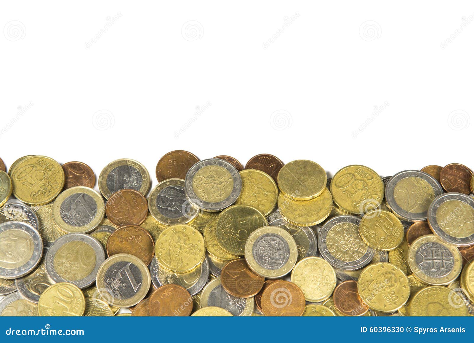 Pile of coins stock photo. Image of abundance, closeup - 60396330