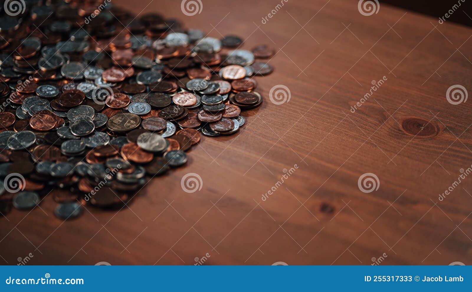 Pile of coins from left stock image. Image of carving - 255317333