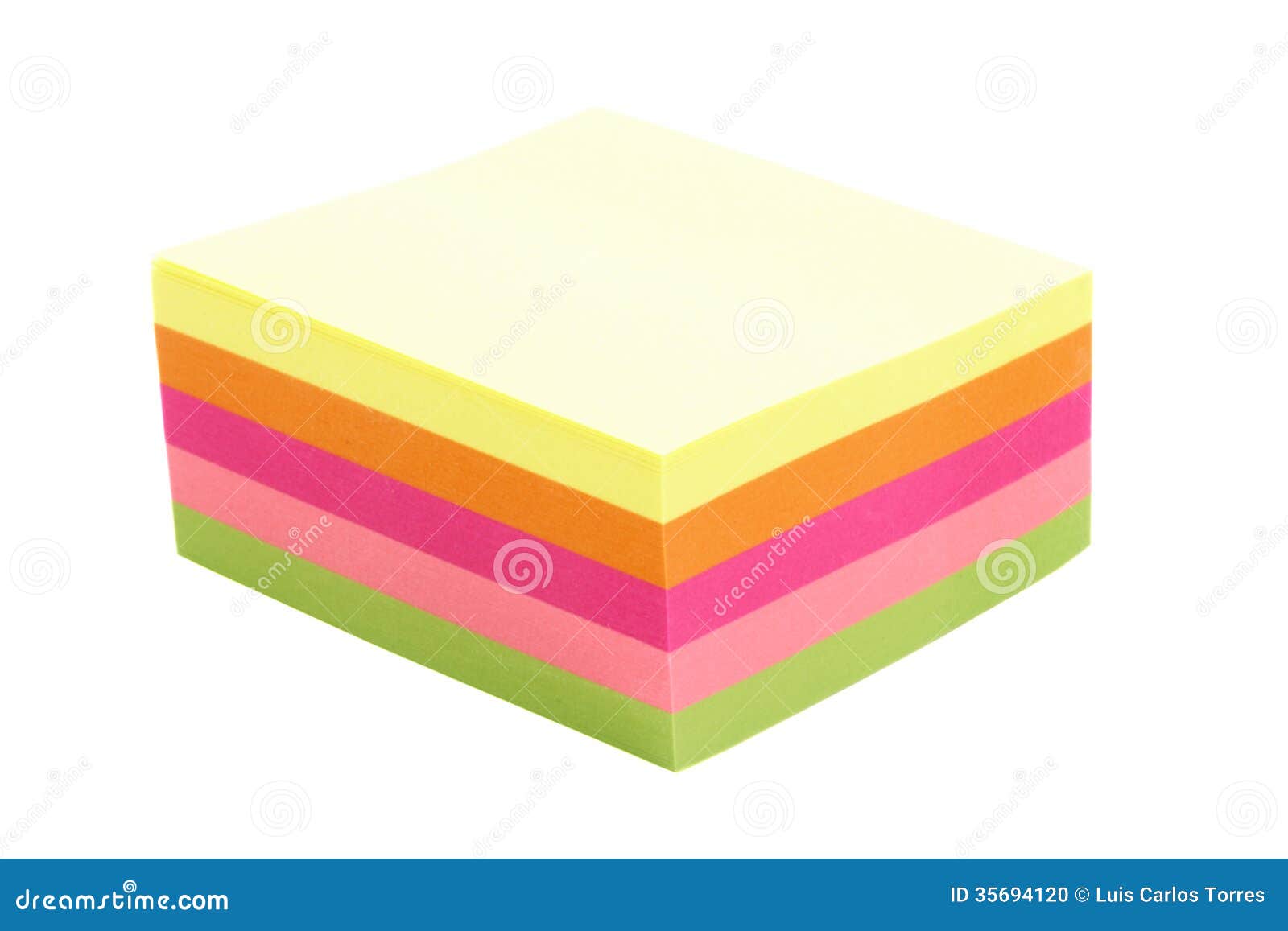 Pile of color notes stock photo. Image of colorful, supply - 35694120