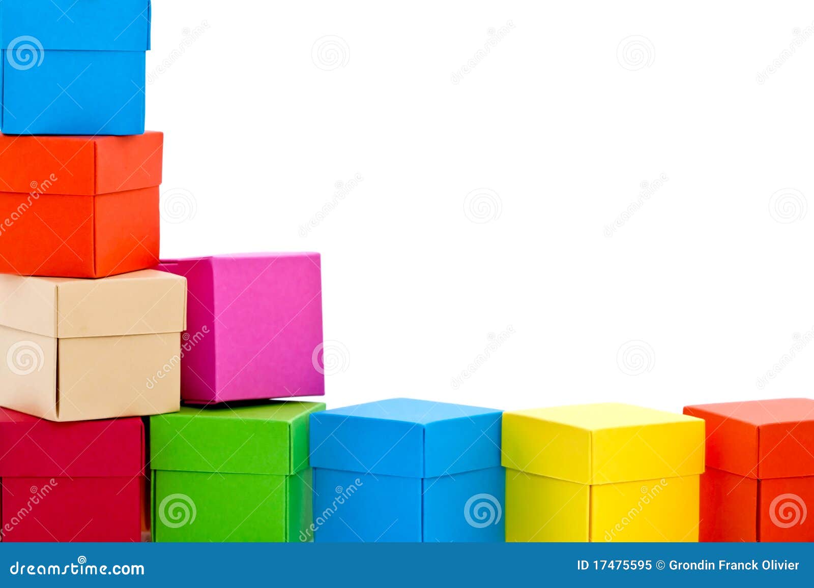 Pile of colored boxes stock image. Image of cases, boxes - 17475595