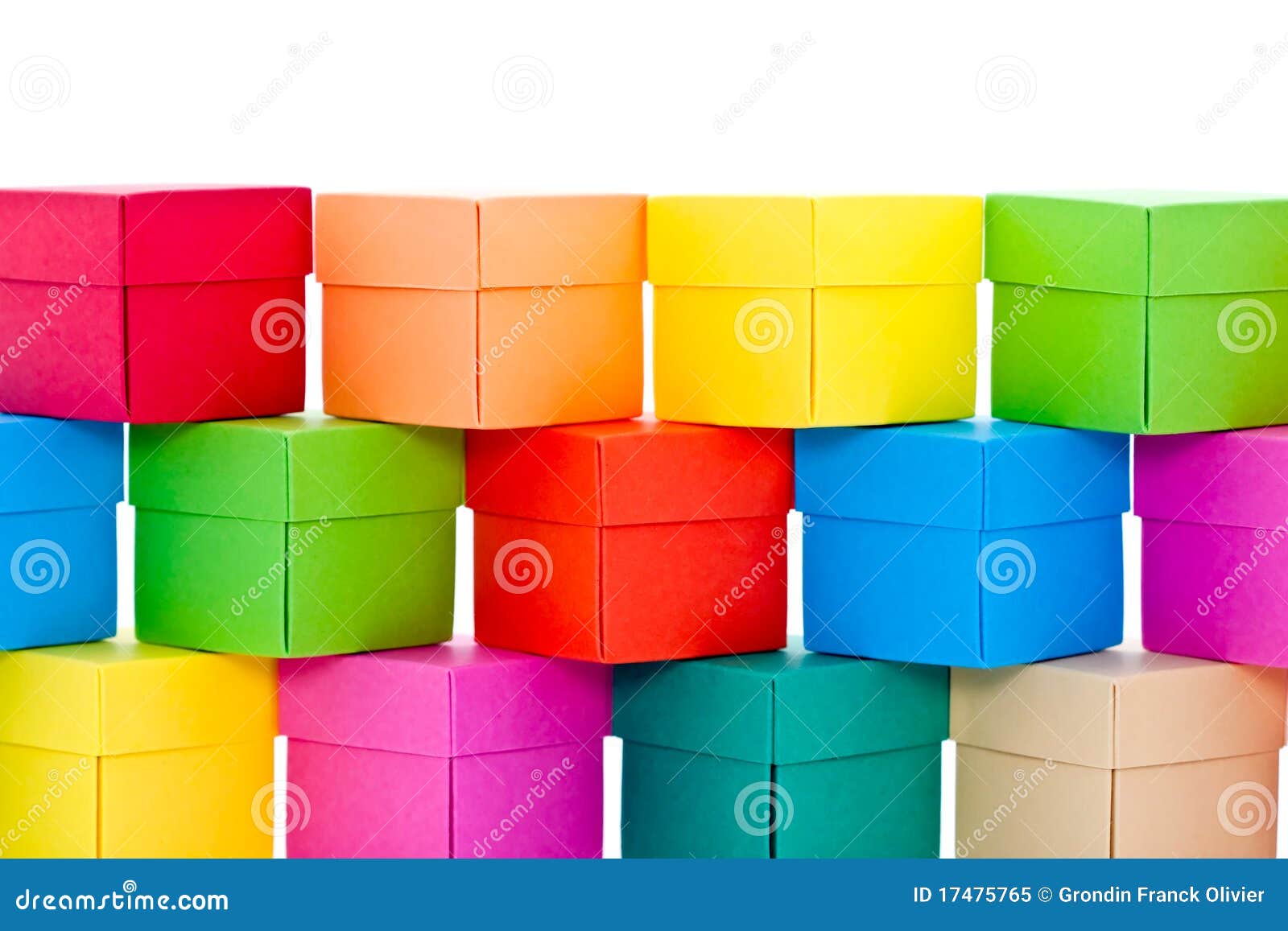 Pile of colored boxes stock image. Image of colourful - 17475765