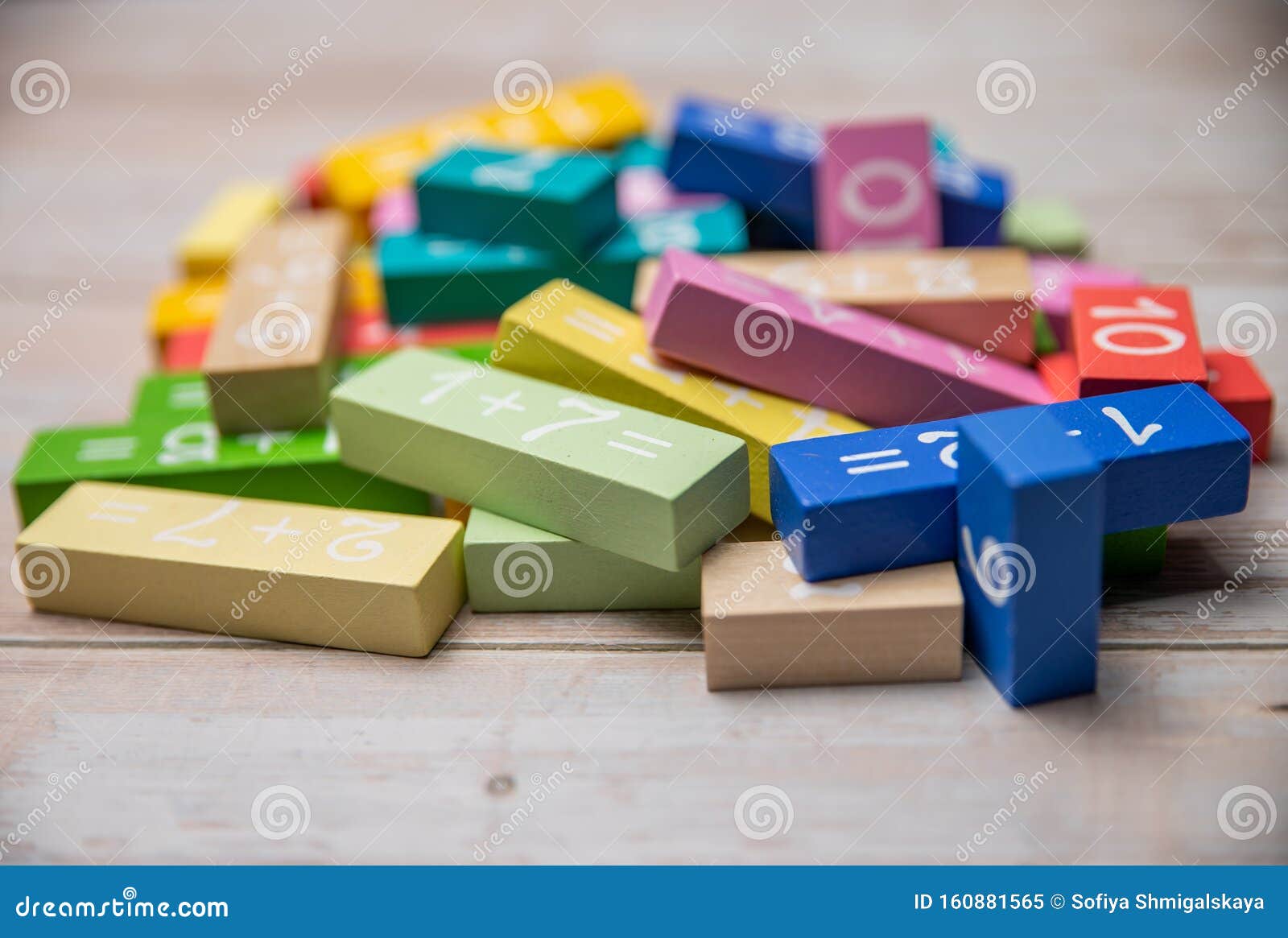 A Bunch of Colored Cubes with Numbers Stock Image - Image of build ...